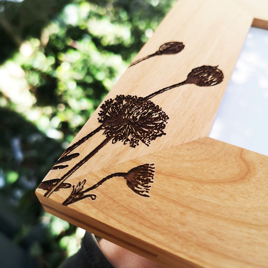 Personalized Dandelion Picture Frame Wood Photo Frame | Etsy