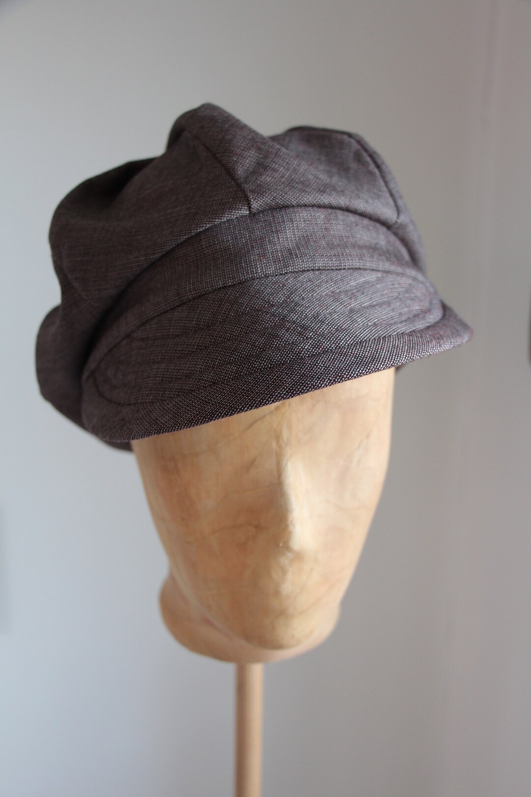 Newsboy Cap, Unusual Design, High-quality Peaked Cap, Handmade, Very ...