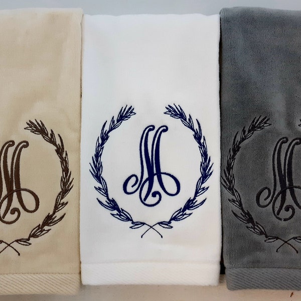 Monogram Hand Towel - Etsy