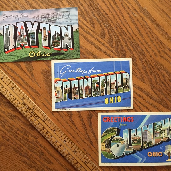 Big Letter Postcards - Etsy