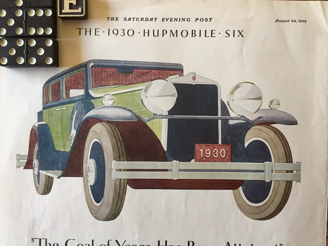 Hupmobile Iconic 1920s Madison Avenue Advertisement 1920s Art Deco Car ...