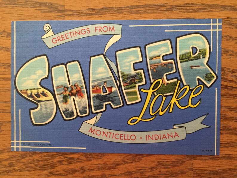 Set of 3 Vintage BIG LETTER Postcards Original & Unused - Etsy