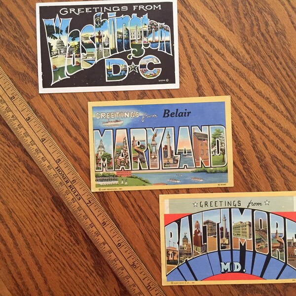 Big Letter Postcards - Etsy