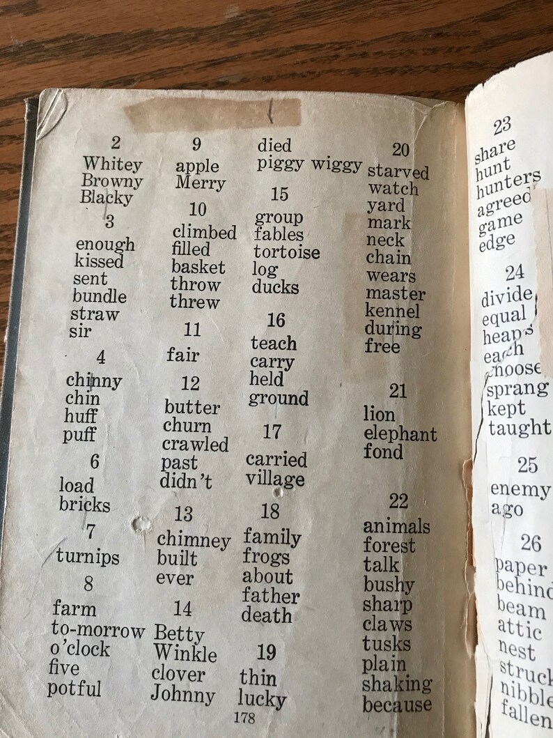 Shabby Old School Reader the Winston Reader | Etsy