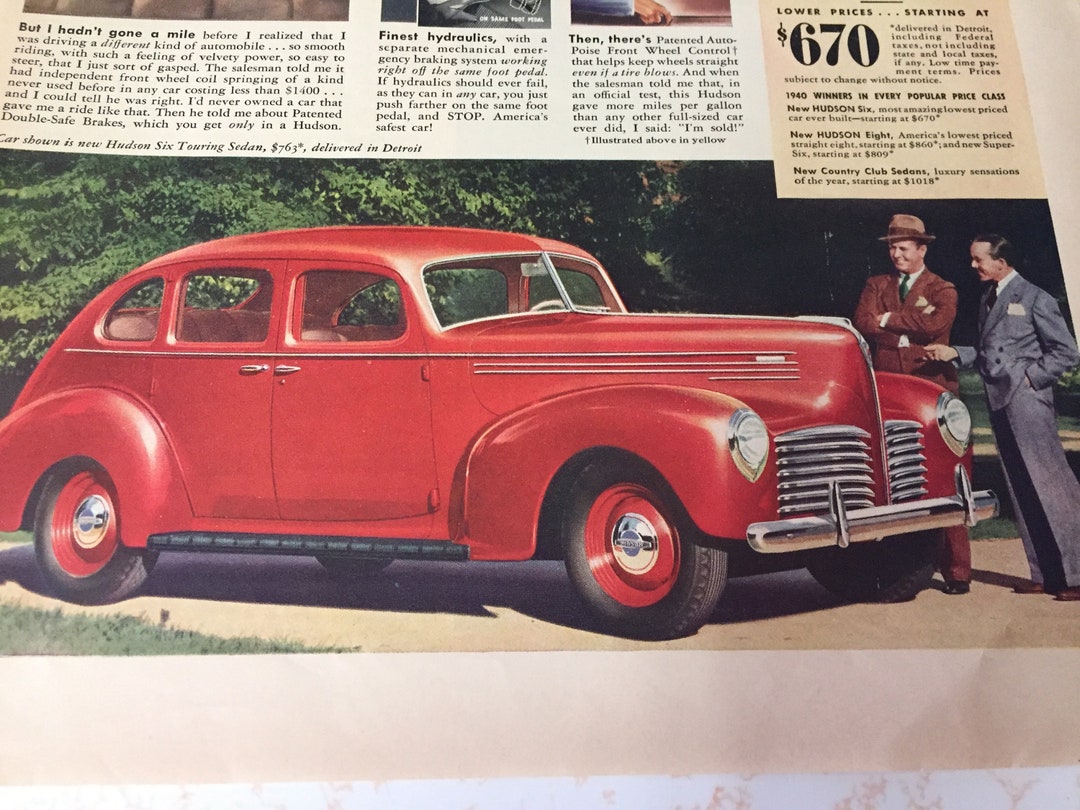 Doc Hudson: Vintage 1941 Hudson Ad Life Magazine Car Ad to Frame ...