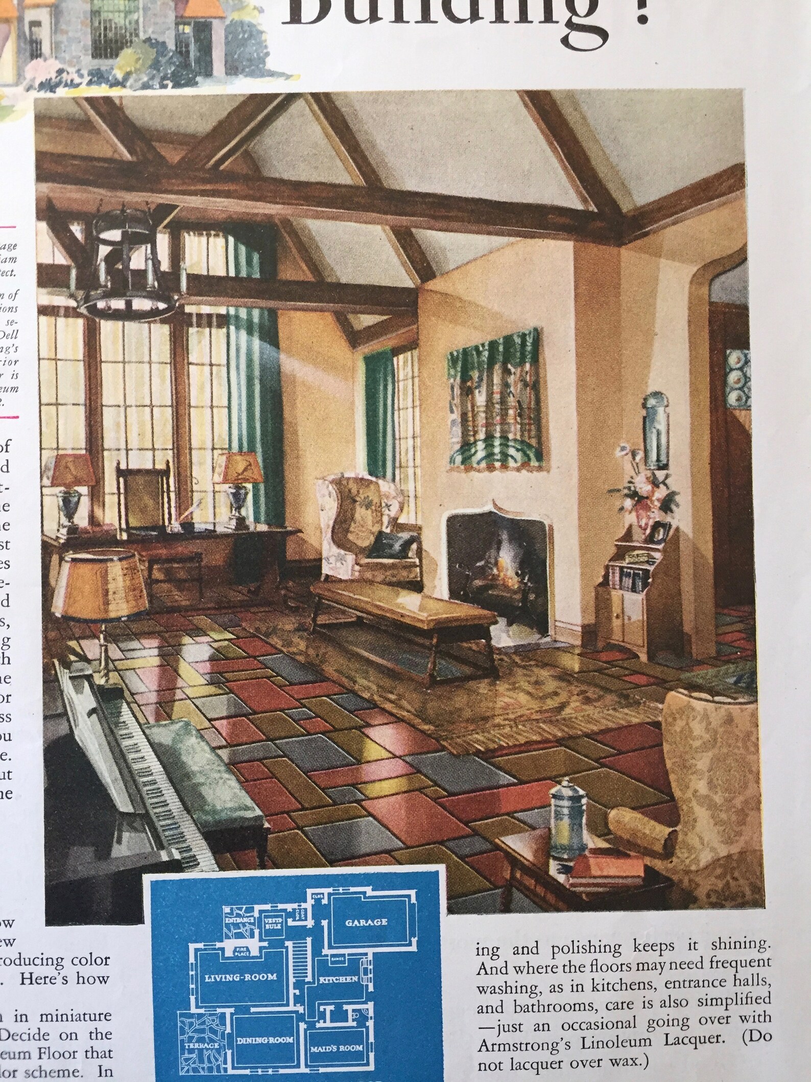 1929 Armstrong Linoleum Advertisement Iconic 1920s Madison - Etsy