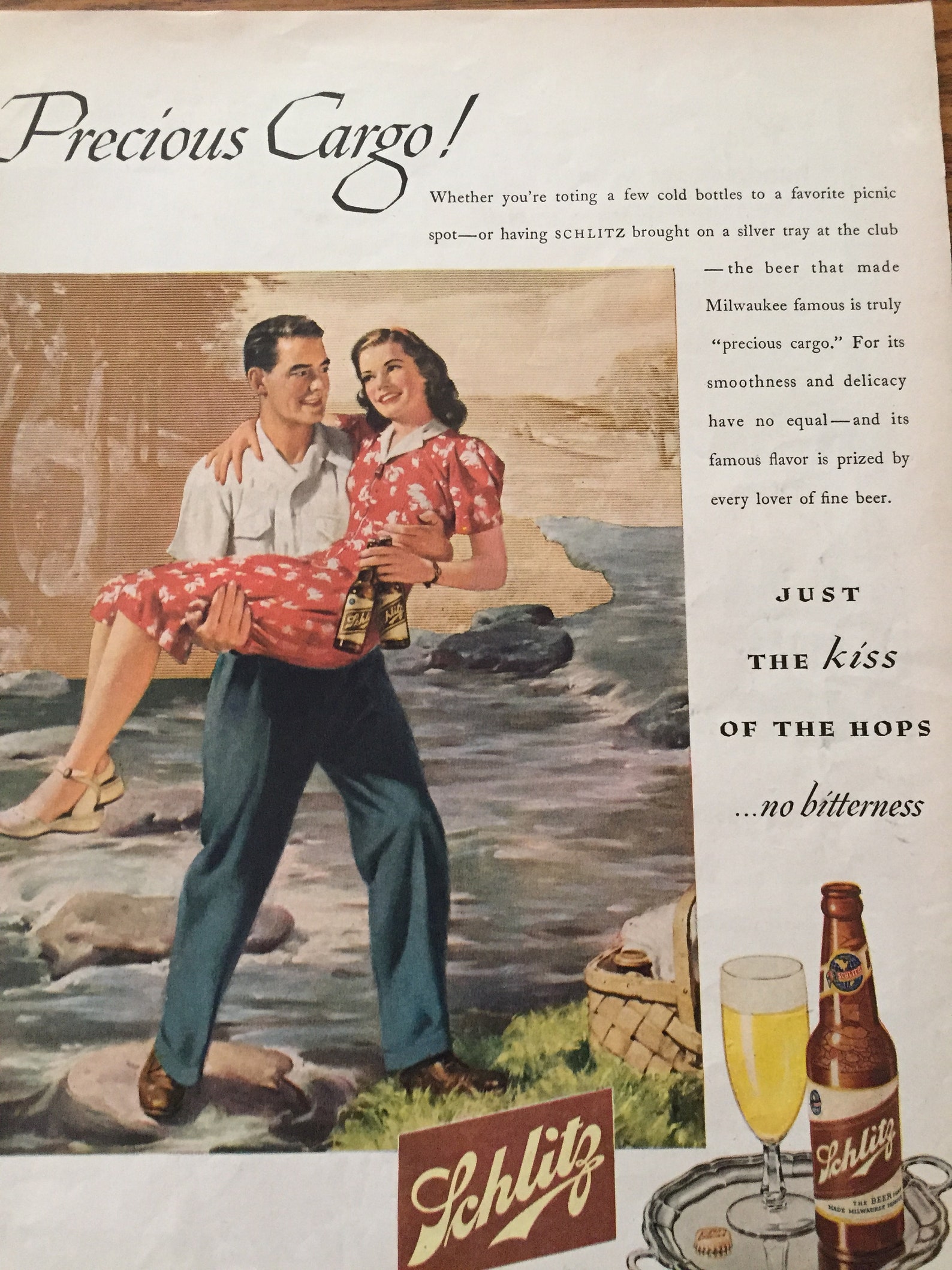 Set of 3 Vintage Beer Ads to Frame Schlitz Beer 1940's | Etsy