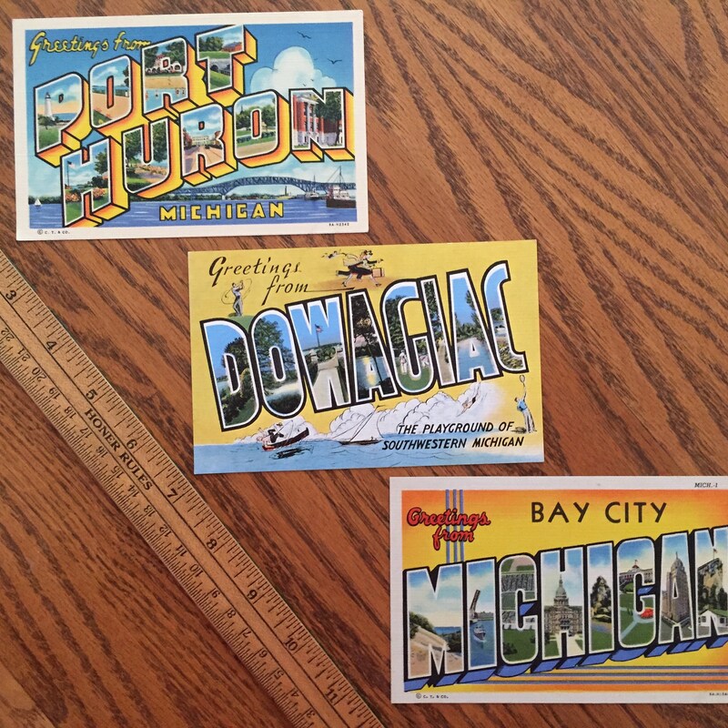 Big Letter Postcards - Etsy