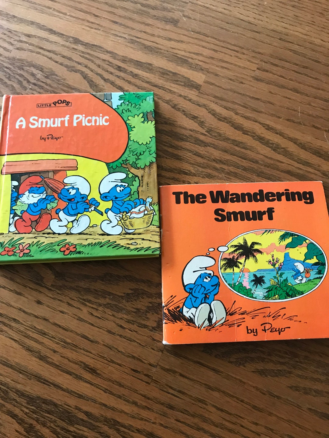 SMURF Lover Gift, Set of 2 Original 1980's Blue Smurf Books "the ...