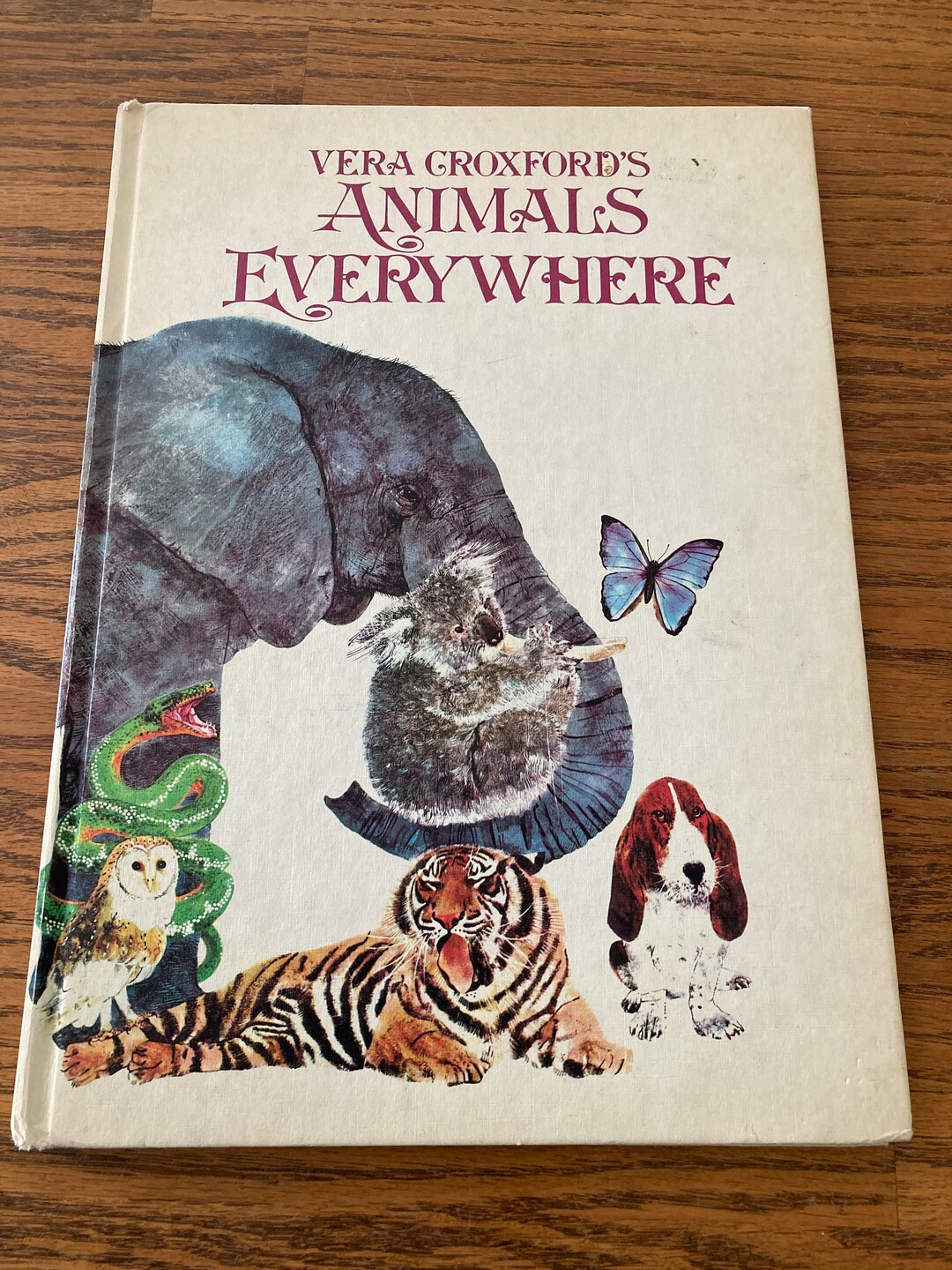 Rare Childrens Book "animals Everywhere" by Deidre Dillon Oversized 1970's Picture Book ...