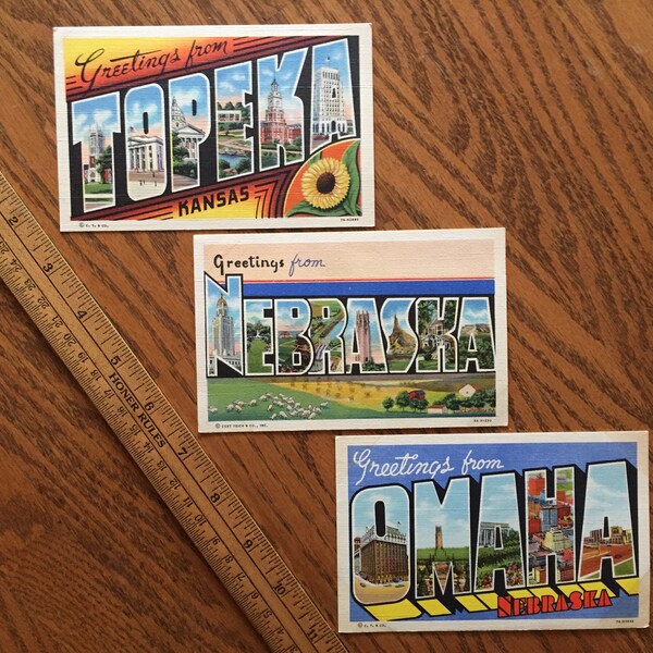 Big Letter Postcards - Etsy