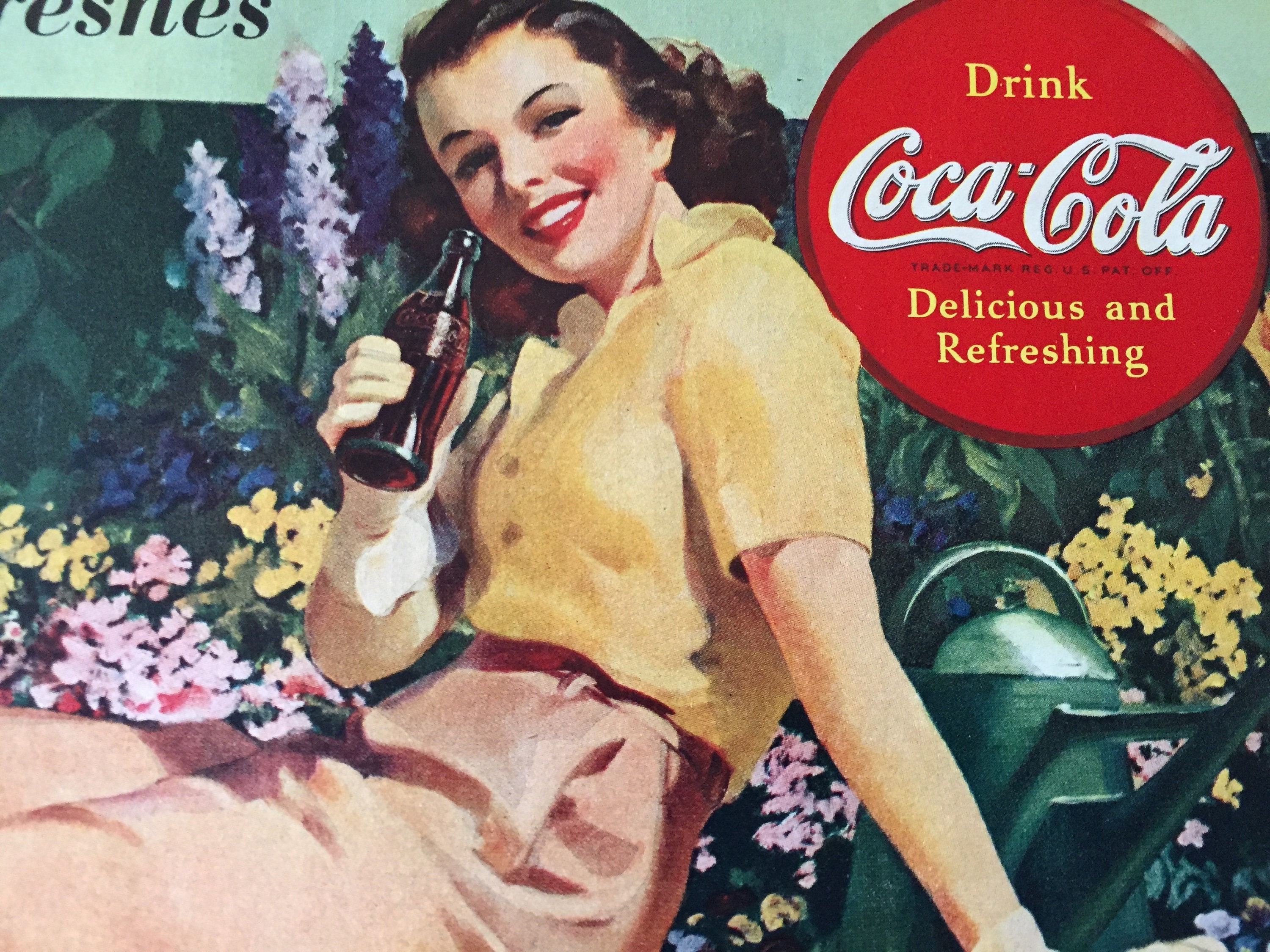 Vintage Coca Cola Ads 1940 Image Of Coca Cola Magazine Advert, USA,