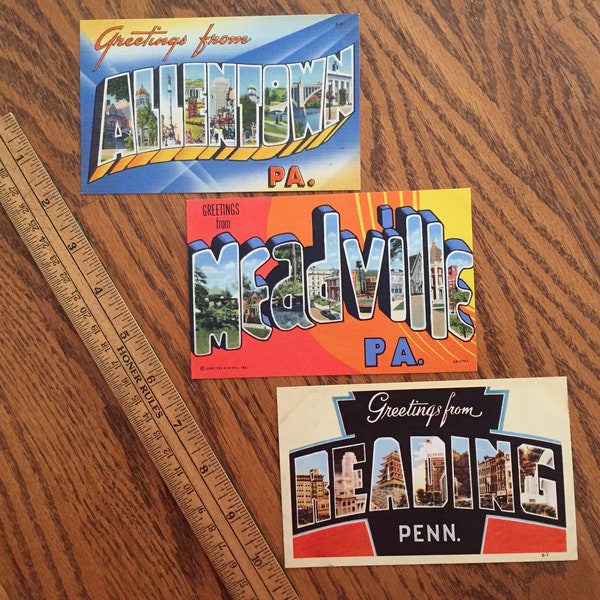 Big Letter Postcards - Etsy