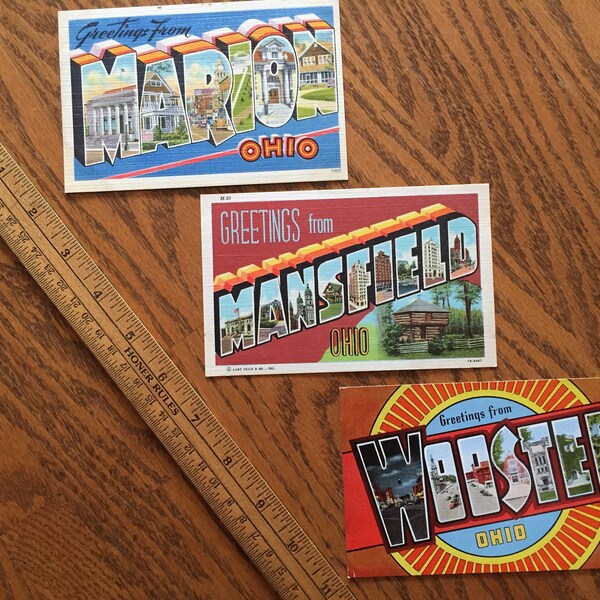 Big Letter Postcards - Etsy