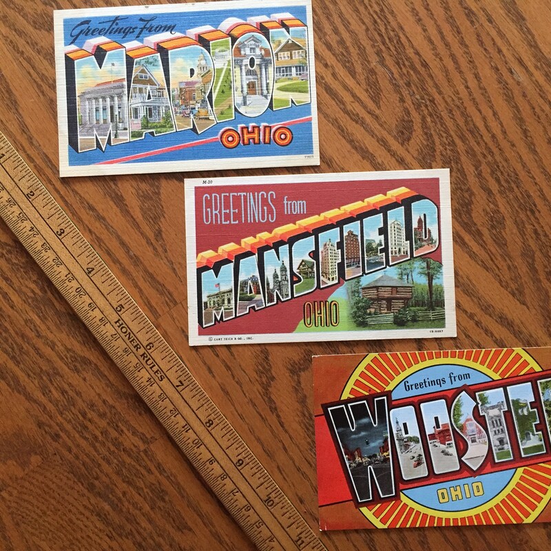 Big Letter Postcards - Etsy
