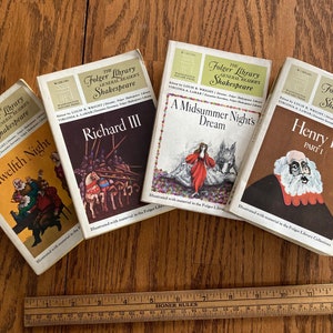 1960's Retro Set 4 Folger Library Shakespeare Paperbacks, Vintage Decor ...