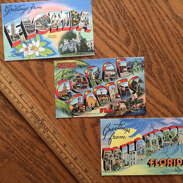 Big Letter Postcards - Etsy