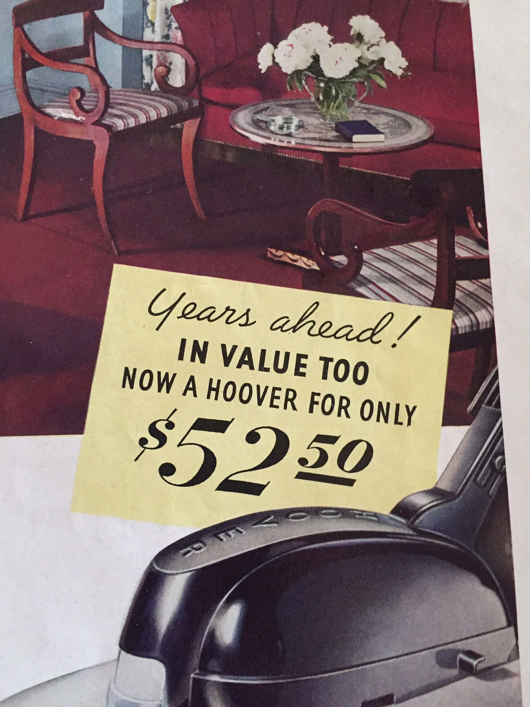 Set of 2 Mid Century Home Ads to Frame Retro Hoover Vacuum Ad | Etsy