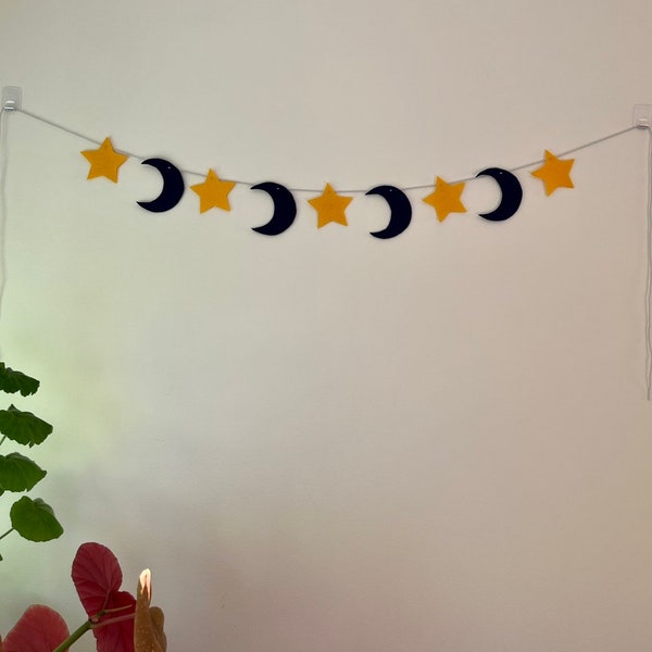 Moon Star Garland - Etsy