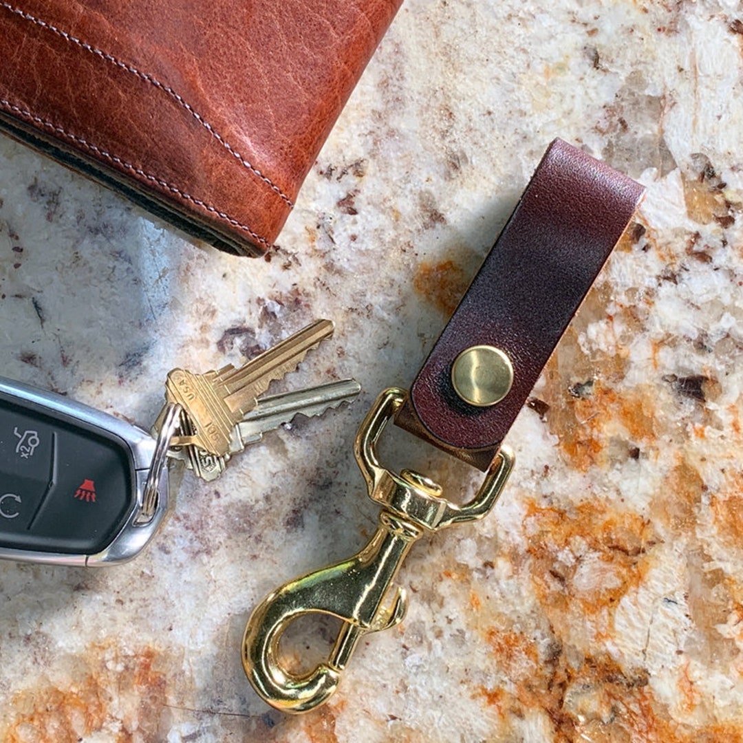 Keychain, Key Fob, Leather Keychain, Leather Key Fob, Large Leather ...