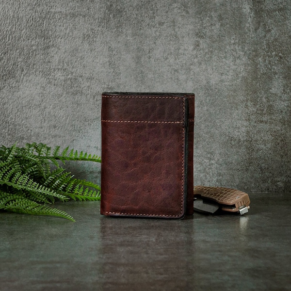 Red Leather Wallet - Etsy