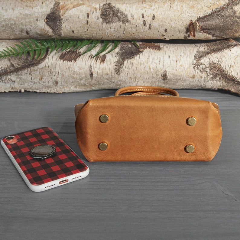 Small Tan Leather Purse Mini Hand Bag Hand Made Leather - Etsy