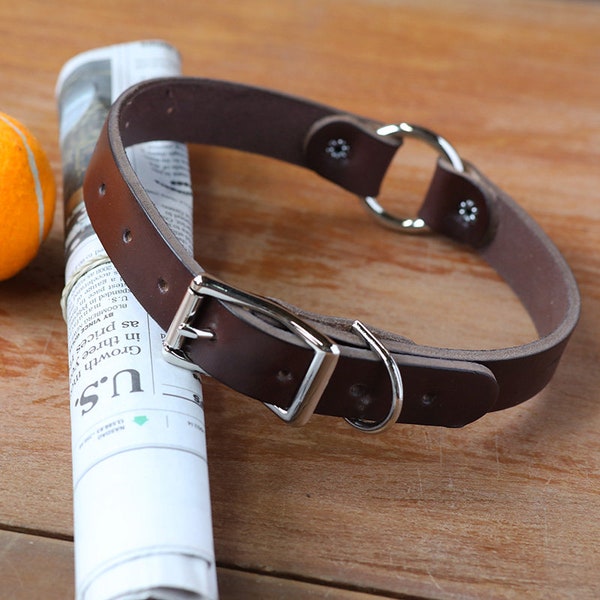 Brown Leather Collar - Etsy