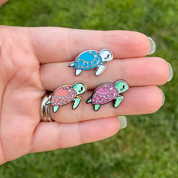 Turtle Enamel Pin - Etsy