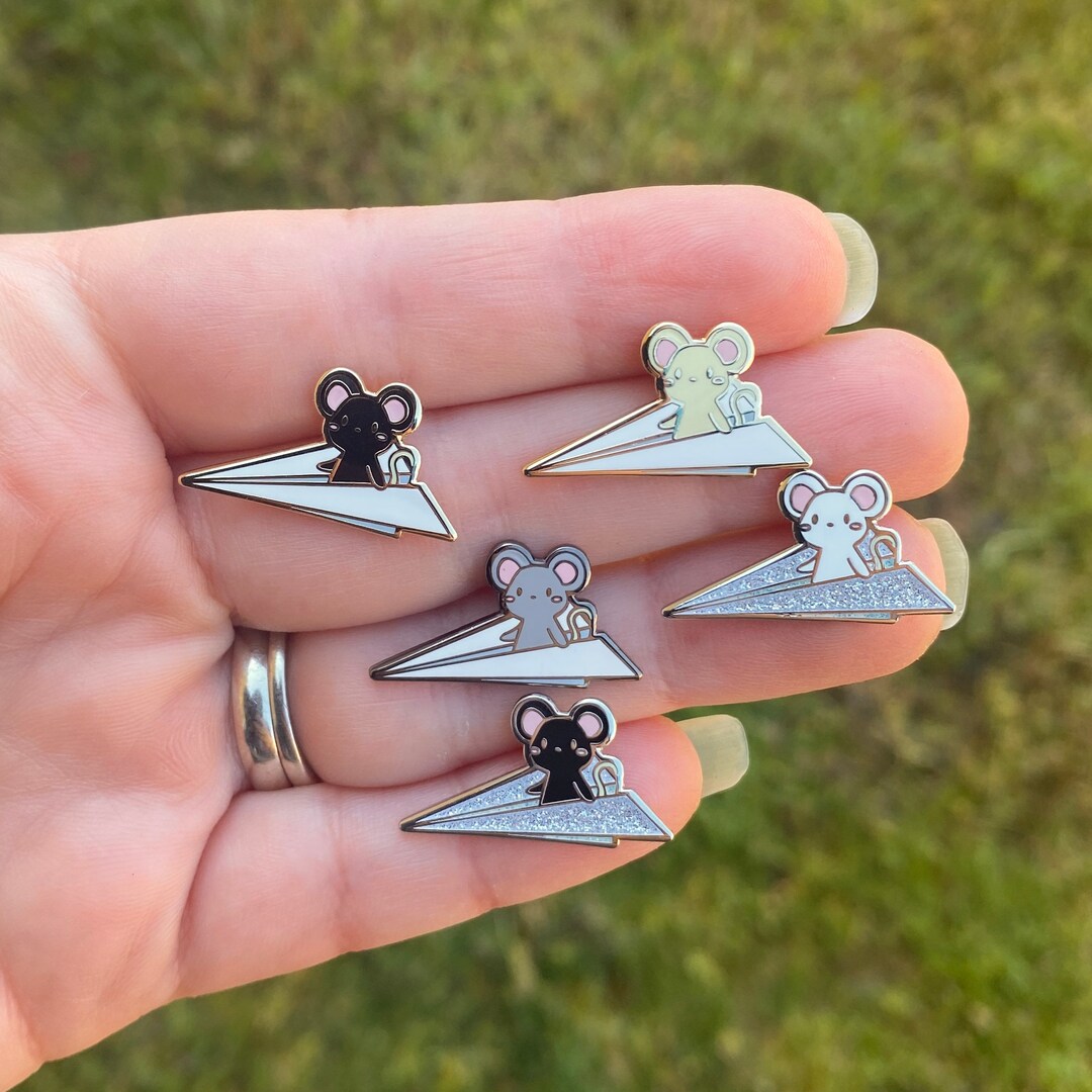 Minor Defects and Seconds Paper Airplane Mouse Mini Pin - Etsy