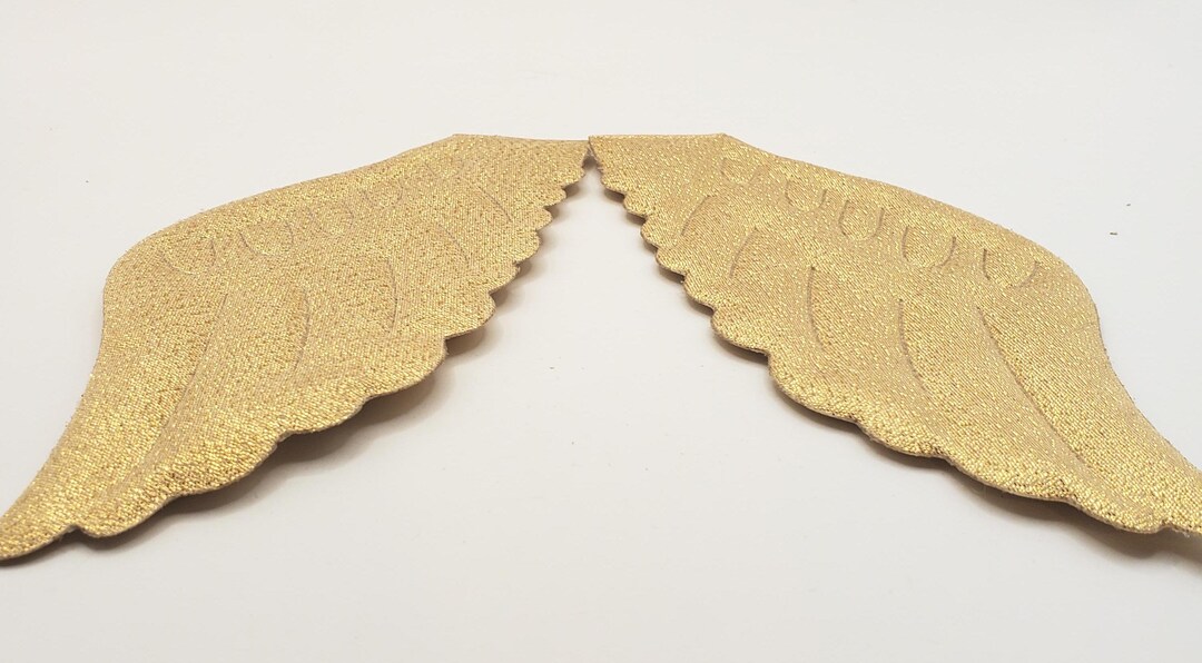 Vintage Gold Glitter Fabric, Angel Wings, Six Inch Wings - Etsy