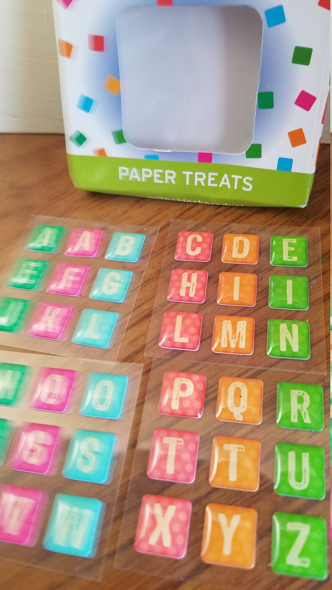 Vintage, Alphabet Letters, Colorful Squares, Plastic, With Letters in ...