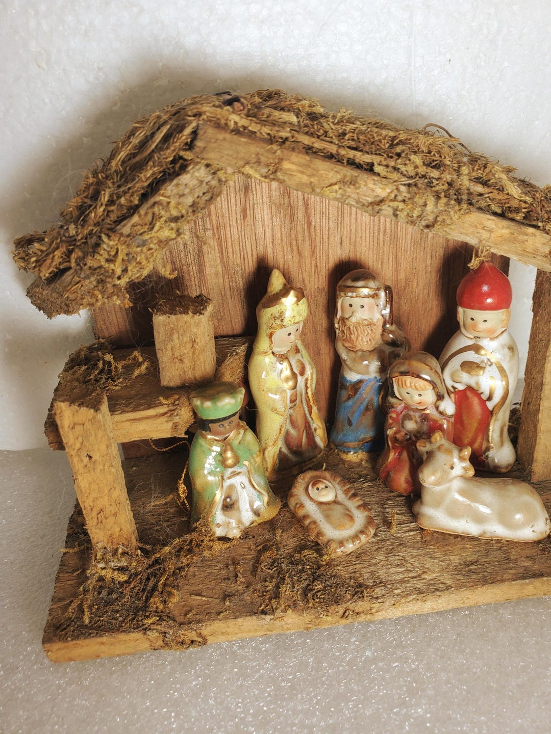Vintage Table Top Nativity Set, Holy Family, Three Wise Men - Etsy