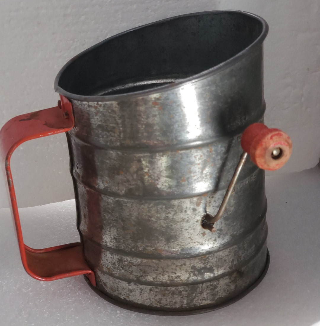 Vintage Metal Flour Sifter, Mid Century, - Etsy