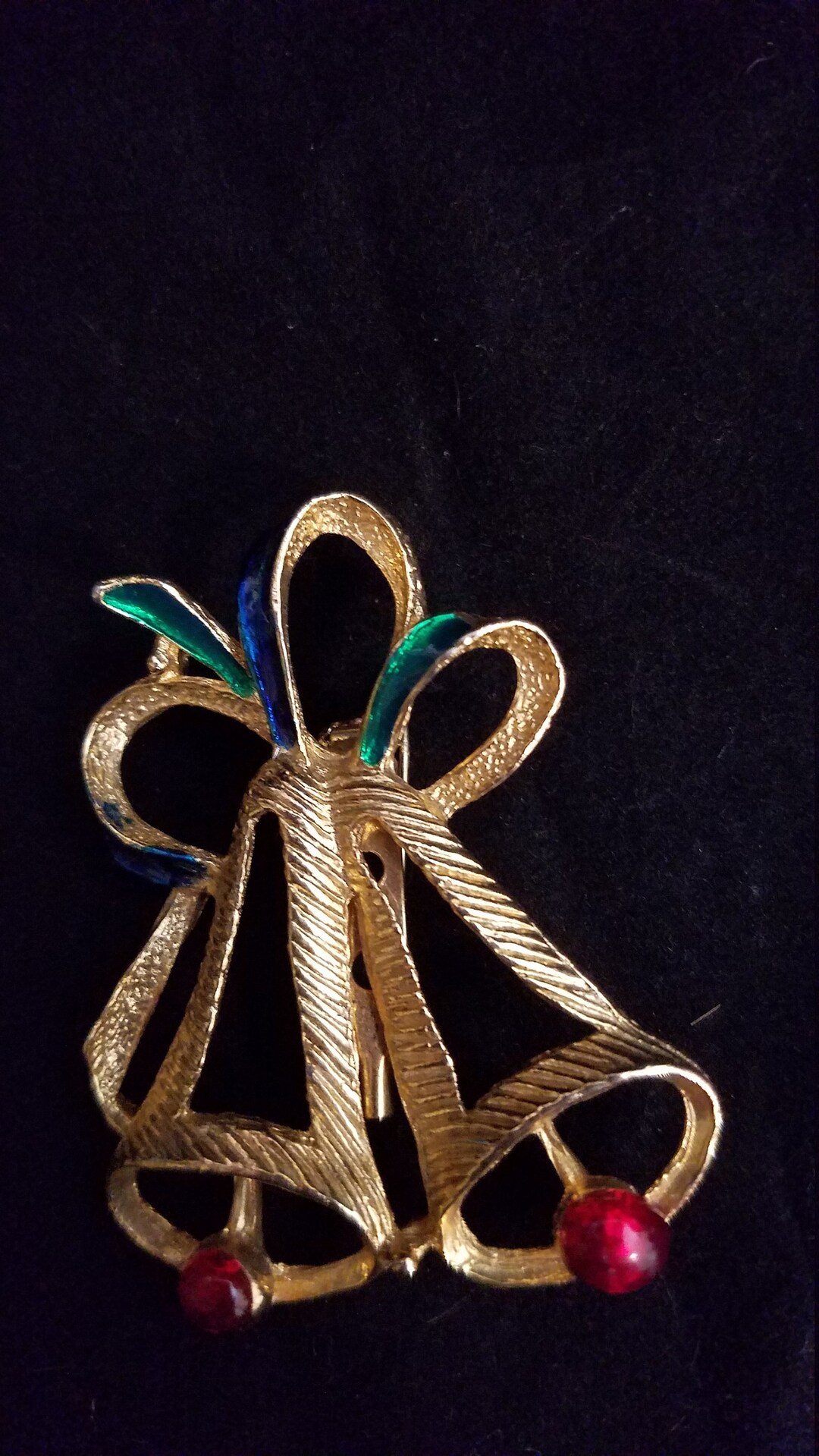 Vintage Christmas Bells Pin, Holiday Brooch - Etsy