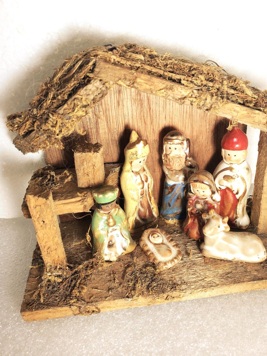 Vintage Table Top Nativity Set, Holy Family, Three Wise Men - Etsy