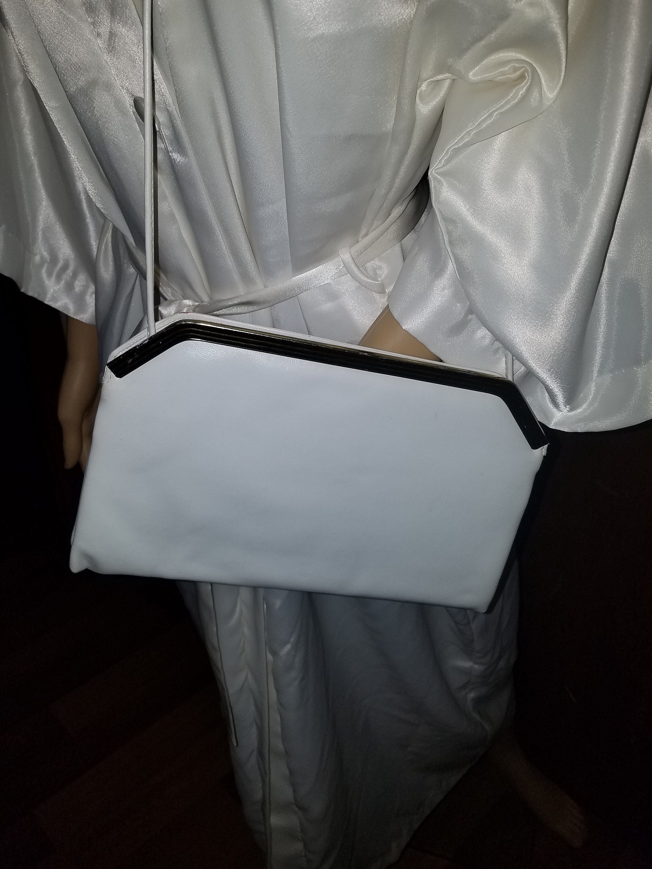 Ladies White Shoulder Strap Evening Bag Snap Closure Two - Etsy