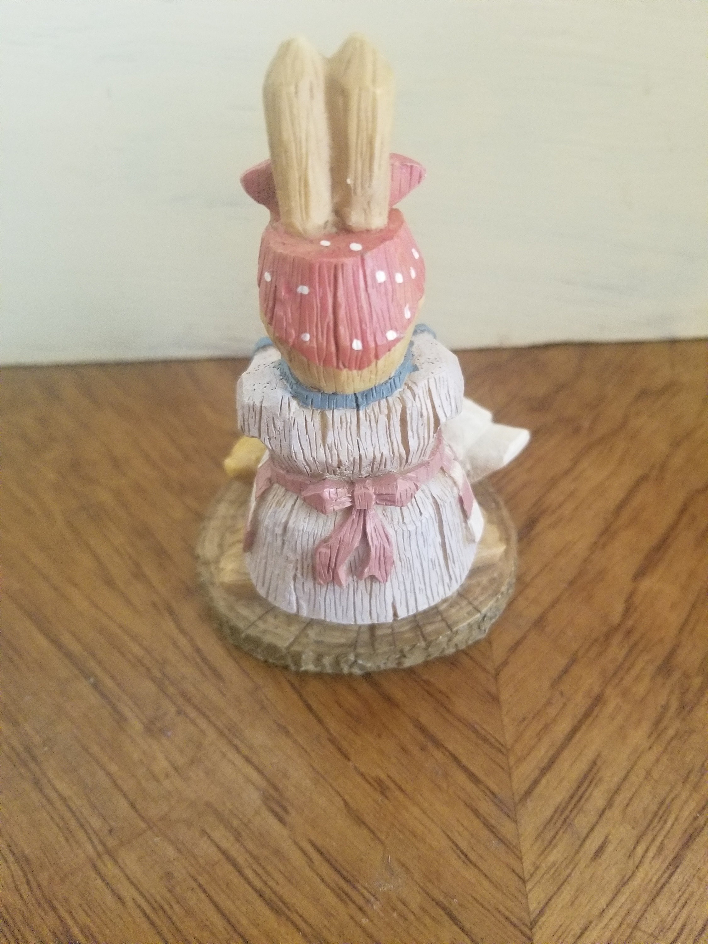 Vintage Barnyard Bunnies, Resin Rabbit, Hen and Chicks - Etsy