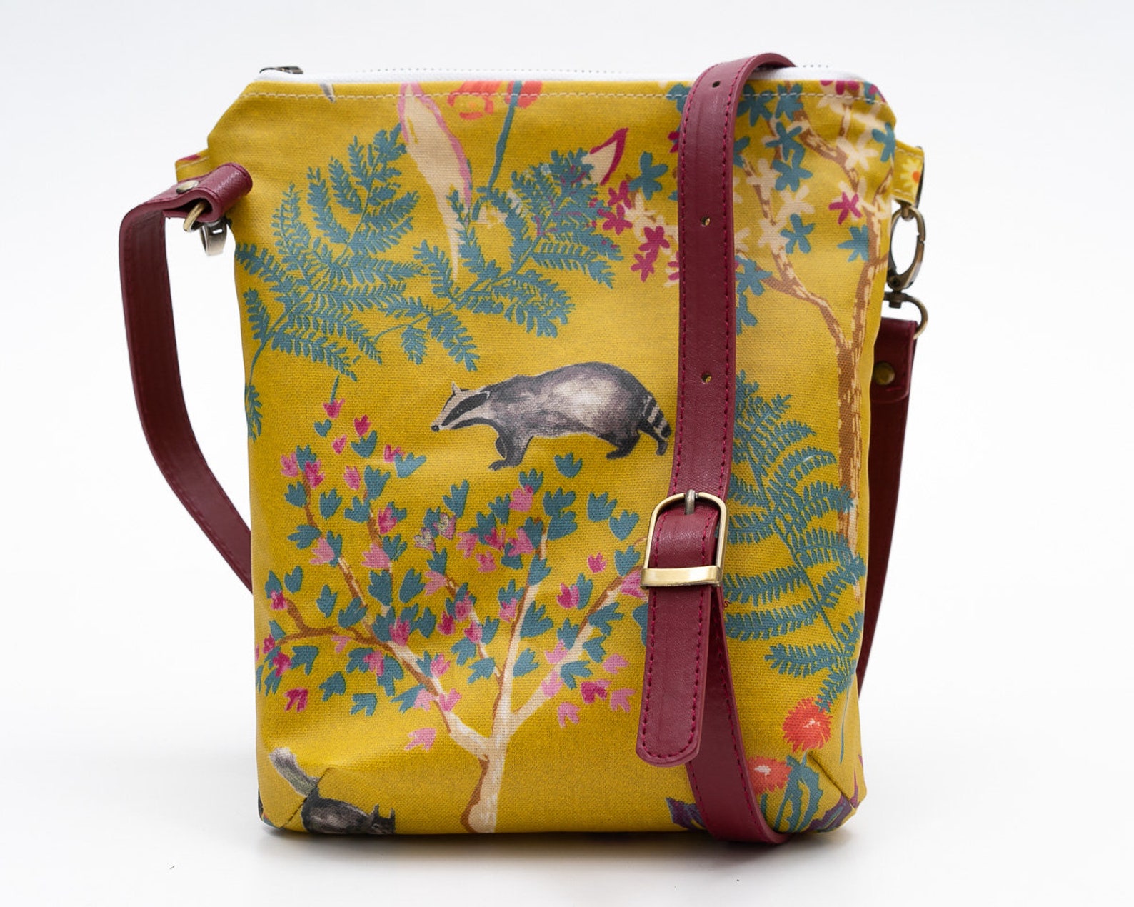 Woodland Handbag Crossover Bag Matt Floral Oilcloth Summer - Etsy