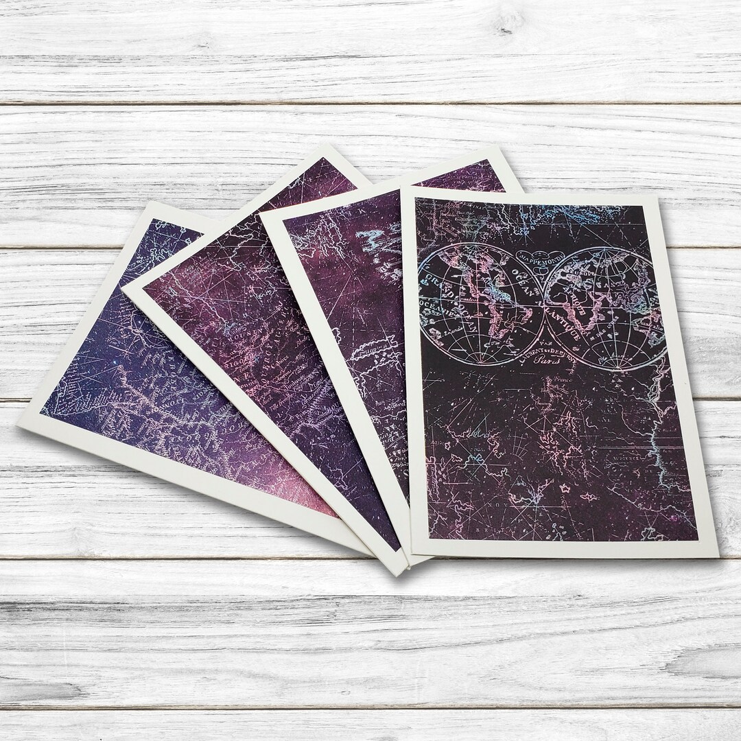 Little Map Cards, Sweet Little Map Cards, Handmade Little Map Cards ...