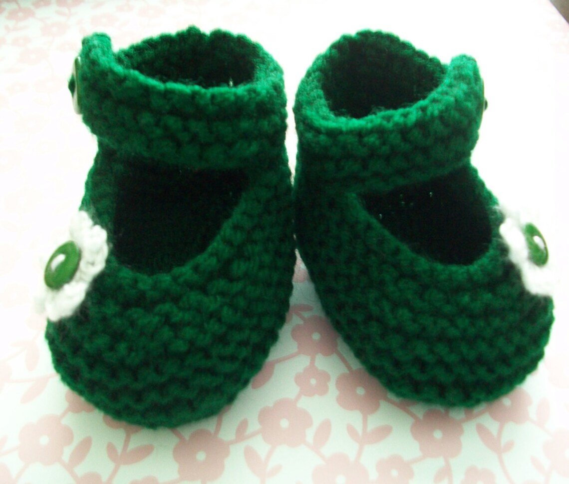 Green Baby Booties Green Baby Shoes Green Baby Girl Shoes | Etsy