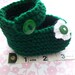 Green Baby Booties Green Baby Shoes Green Baby Girl Shoes - Etsy