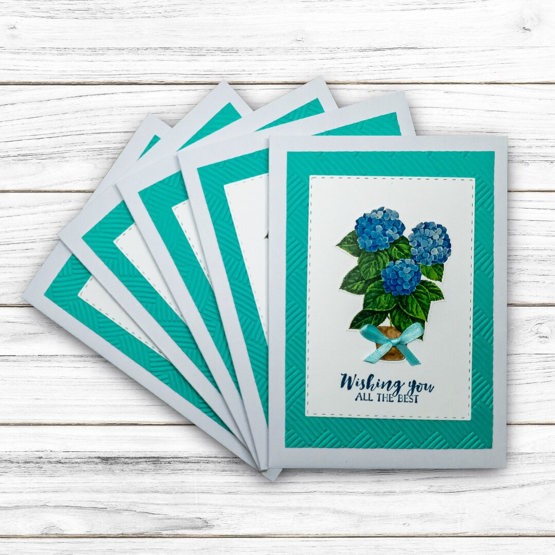 Hydrangeas Cards, Sweet Hydrangeas Card, Handmade Hydrangeas Card, Cute ...