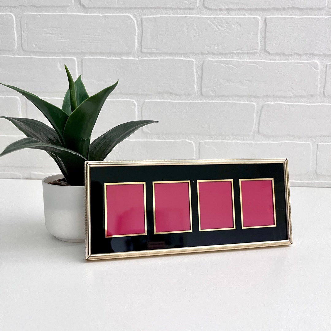 Vintage Multi Opening Frame, Gold Frame, Multiple Opening Frame, Shiny ...