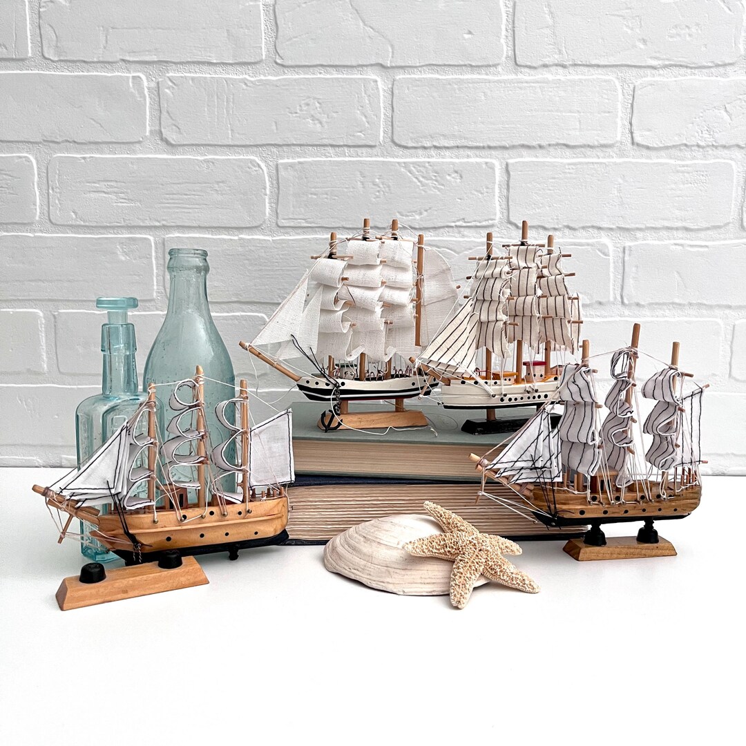Vintage Sailing Ship Models, Miniature Rigged Ships, Mini Ships ...