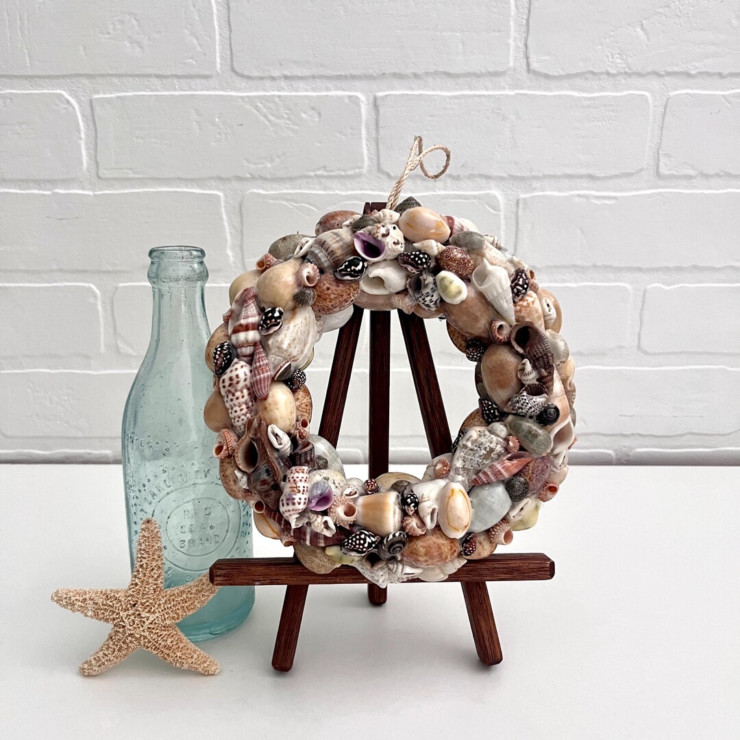 Seashell Wreath, Authentic Shell Wreath, Hanging Shell Decor, Seascape ...