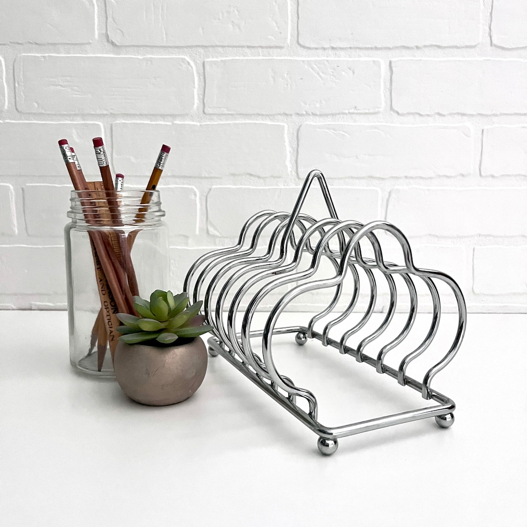Retro Desk Mail Organizer, Vintage Toast Rack, Letter Organizer, Napkin ...