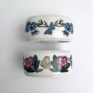 Vintage Portmeirion Botanic Garden Napkin Rings, Ceramic Napkin Holders ...