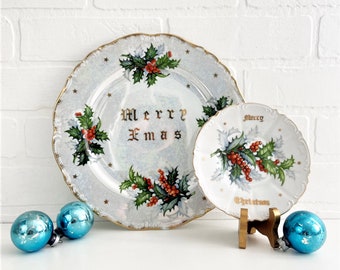 Christmas Plates Vintage | Etsy