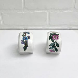 Vintage Portmeirion Botanic Garden Napkin Rings, Ceramic Napkin Holders ...