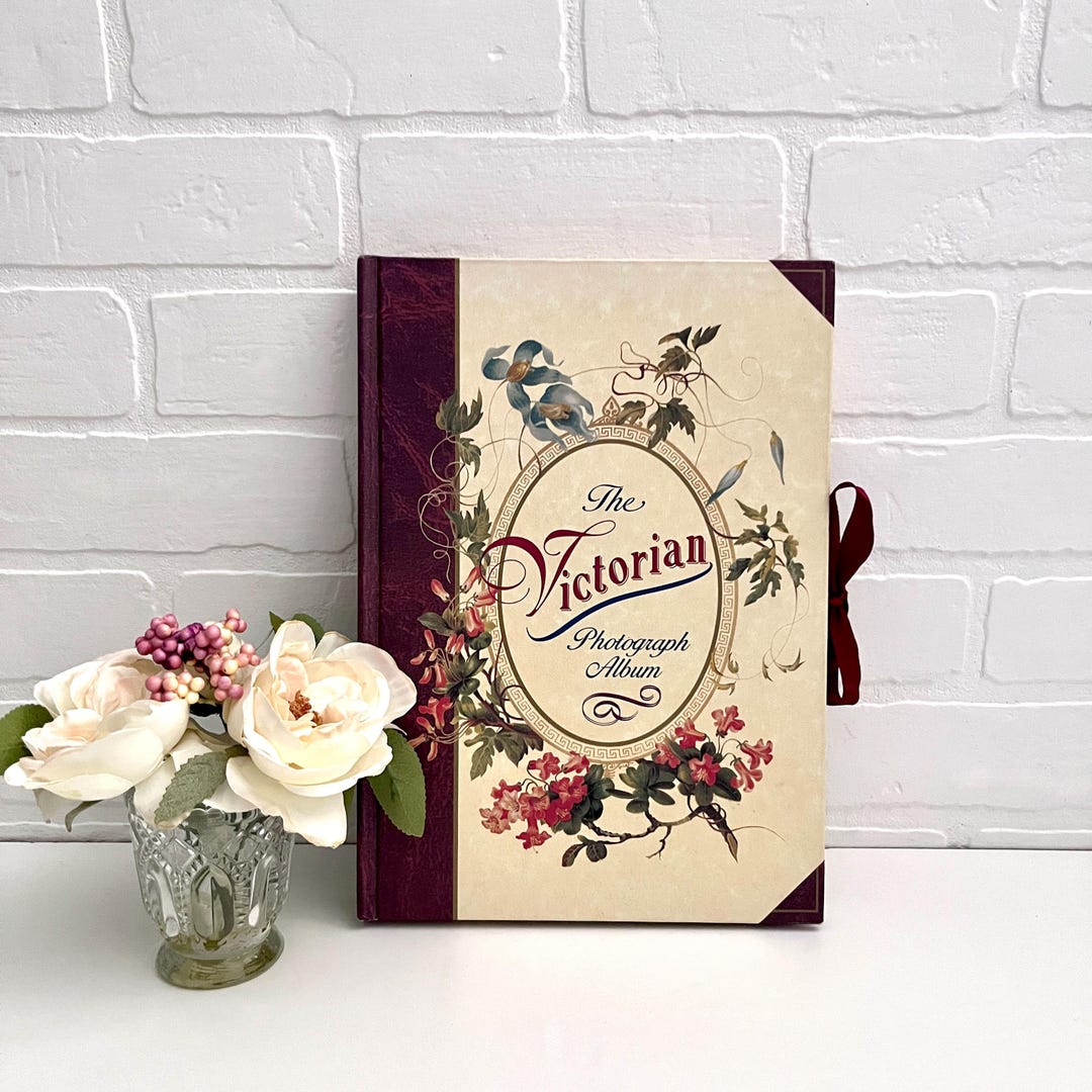 Vintage Victorian Photo Album, Photo Scrapbook, Botanical Prints Album ...